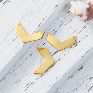 2/5/10 Pcs Gold Chevron Connector Charms, Jewellery Making, Craft ...