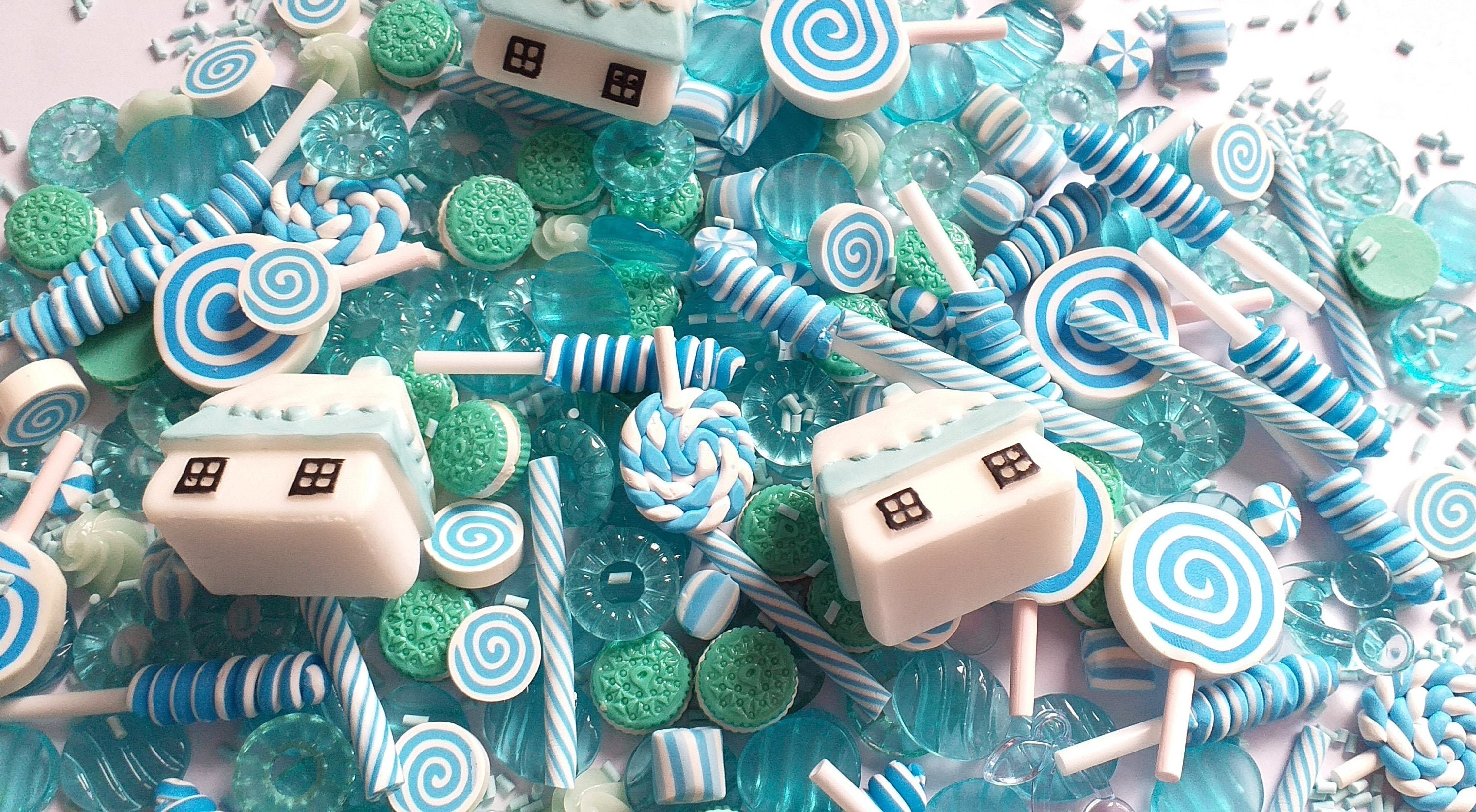 15pc/30pc/45pc Blue Sweet Candy Model Christmas House - Etsy UK