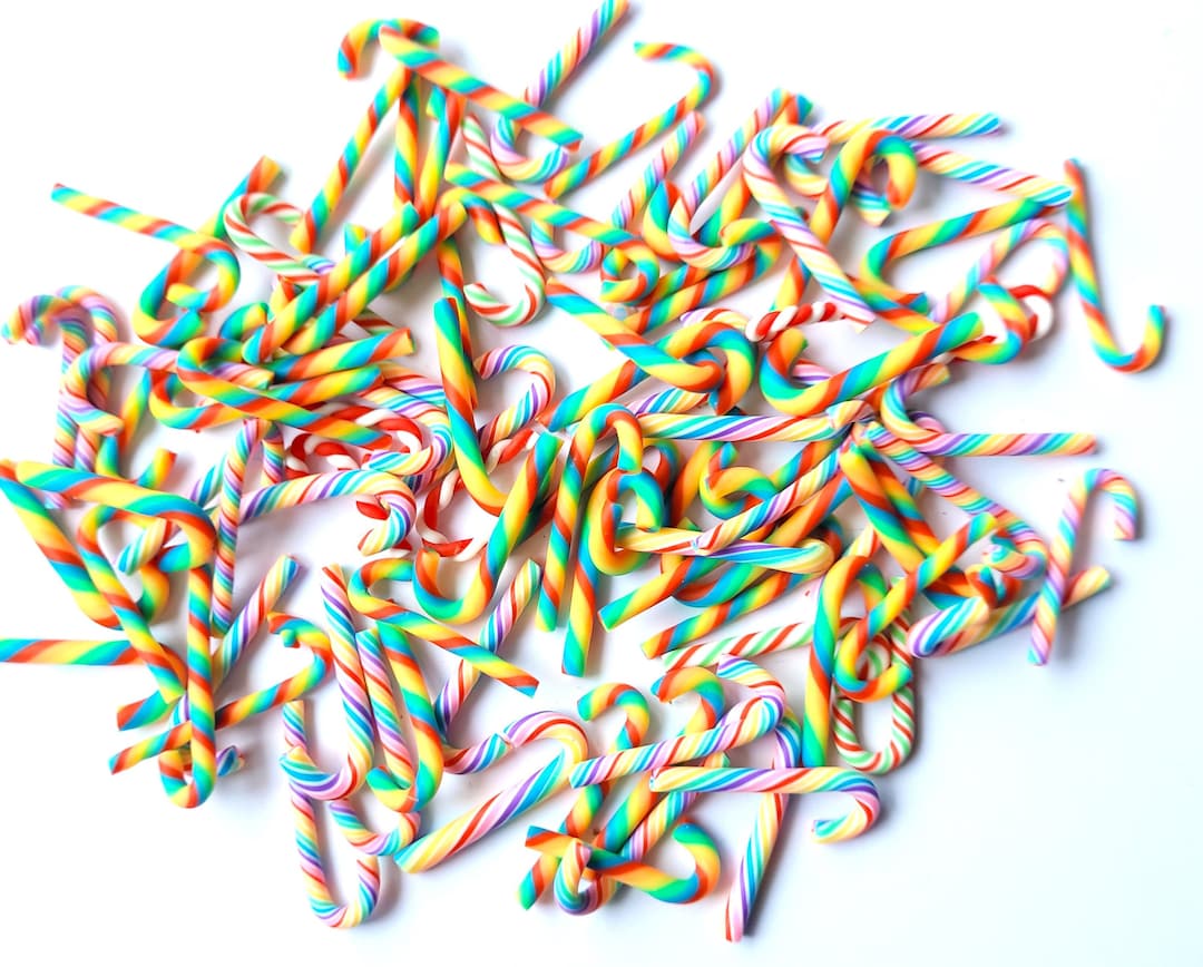 Mini Candy Cane Mix , Christmas Cane , Red White Green Candy Cane 4/8 ...