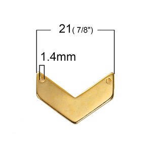 2/5/10 Pcs Gold Chevron Connector Charms, Jewellery Making, Craft ...