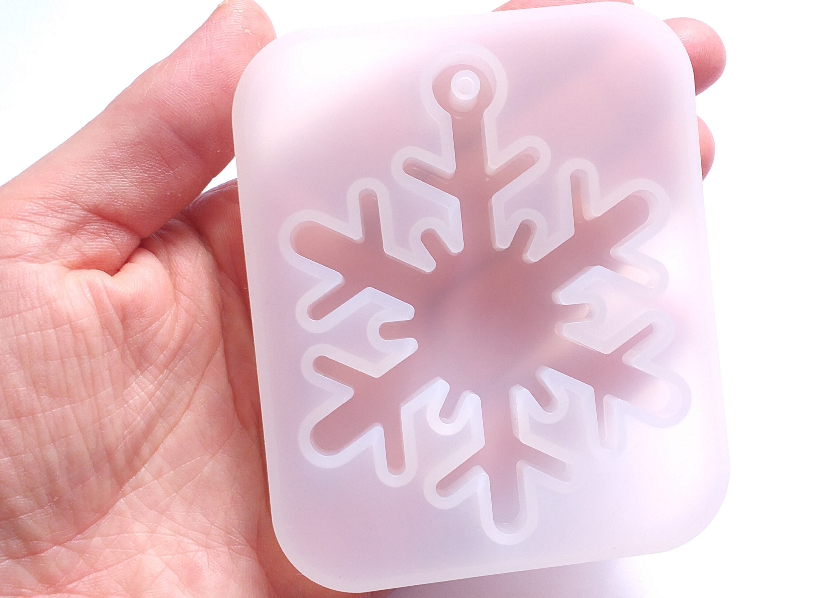 Large Snowflake Icicle Charm Flexible Mold - for UV Epoxy Resin and ...