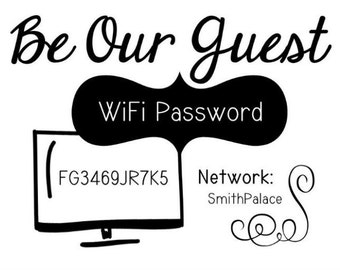 Wi-fi Password Sign / Funny Gallery Wall Home Decor Print / | Etsy