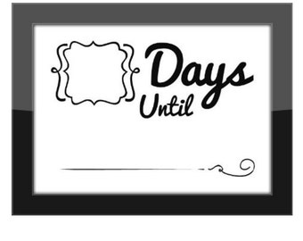 Dry Erase Countdown Sign - Etsy
