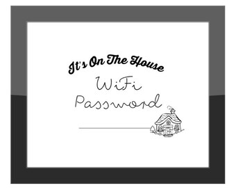 Wi-fi Password Sign / Funny Gallery Wall Home Decor Print / | Etsy