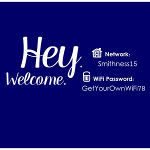 Wi-fi Password Sign / Funny Gallery Wall Home Decor Print / Guest Room ...