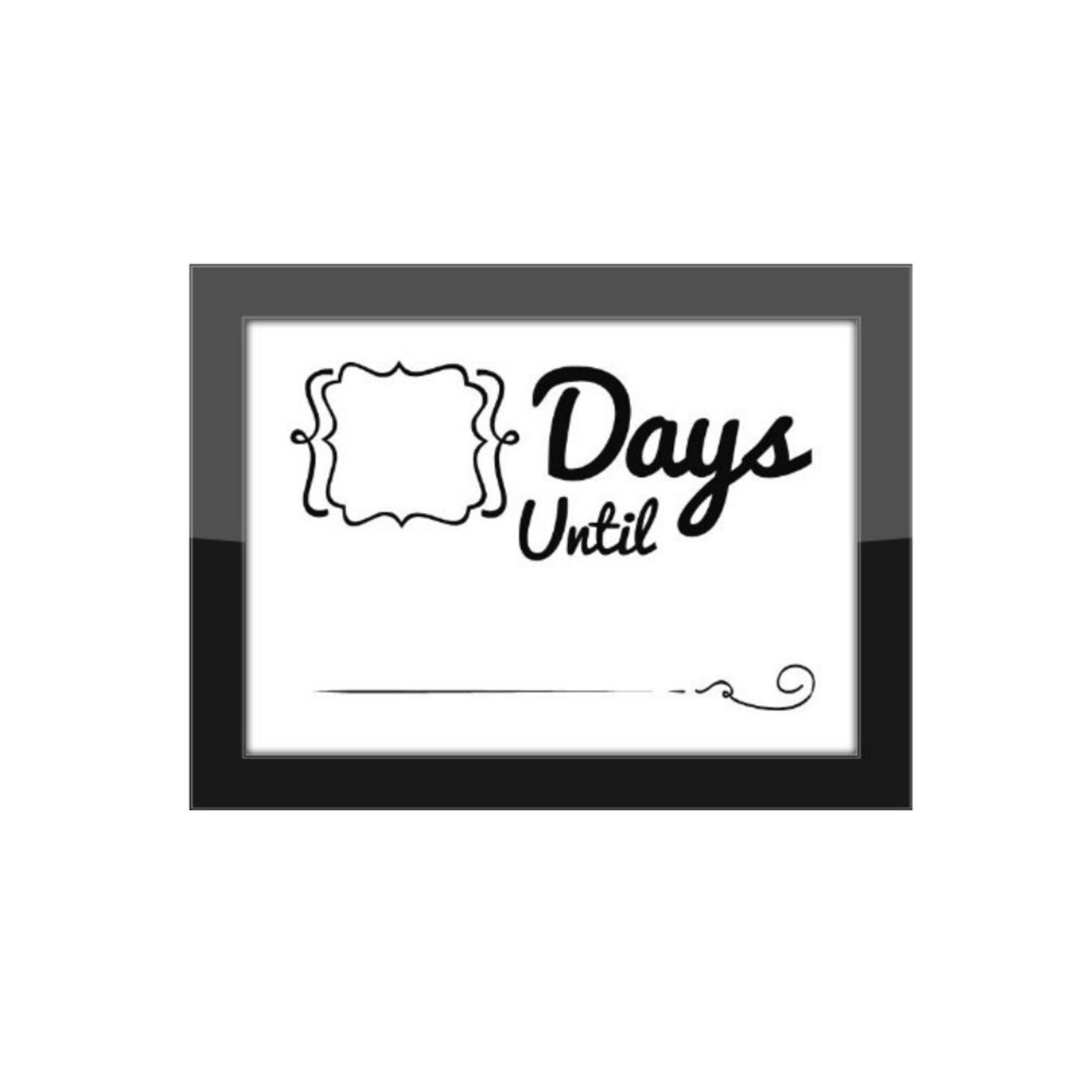 Special Occasion Countdown Dry Erase Sign / Days Until Sign / - Etsy
