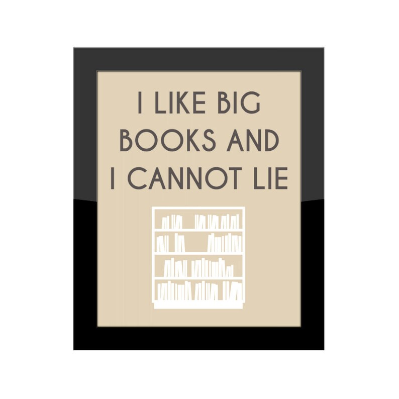 I Like Big Books and I Cannot Lie / Funny Home Decor / Office - Etsy