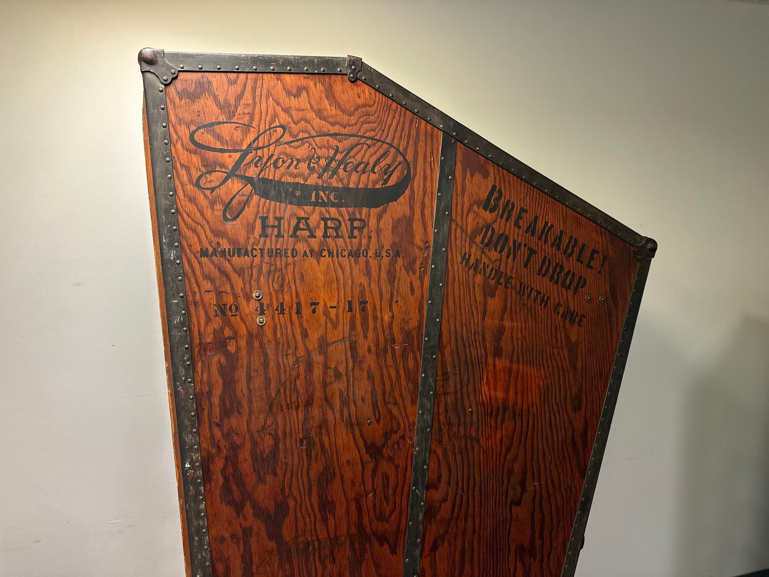 Antique Lyon and Healy Oak Harp Case - Etsy