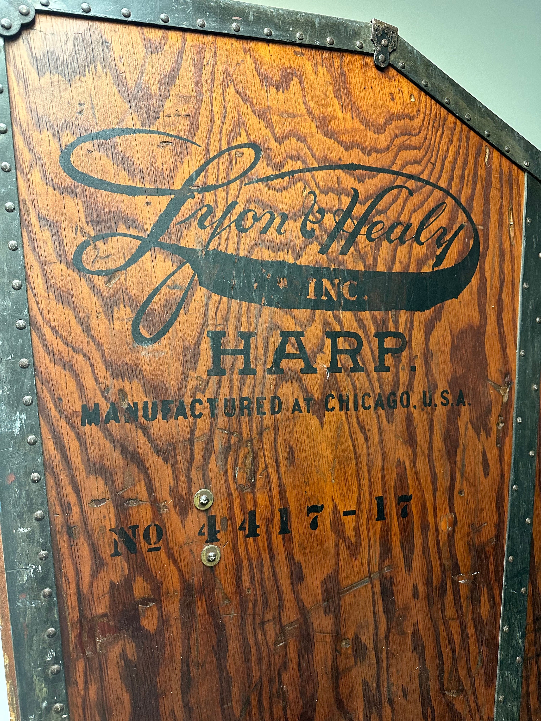 Antique Lyon and Healy Oak Harp Case - Etsy