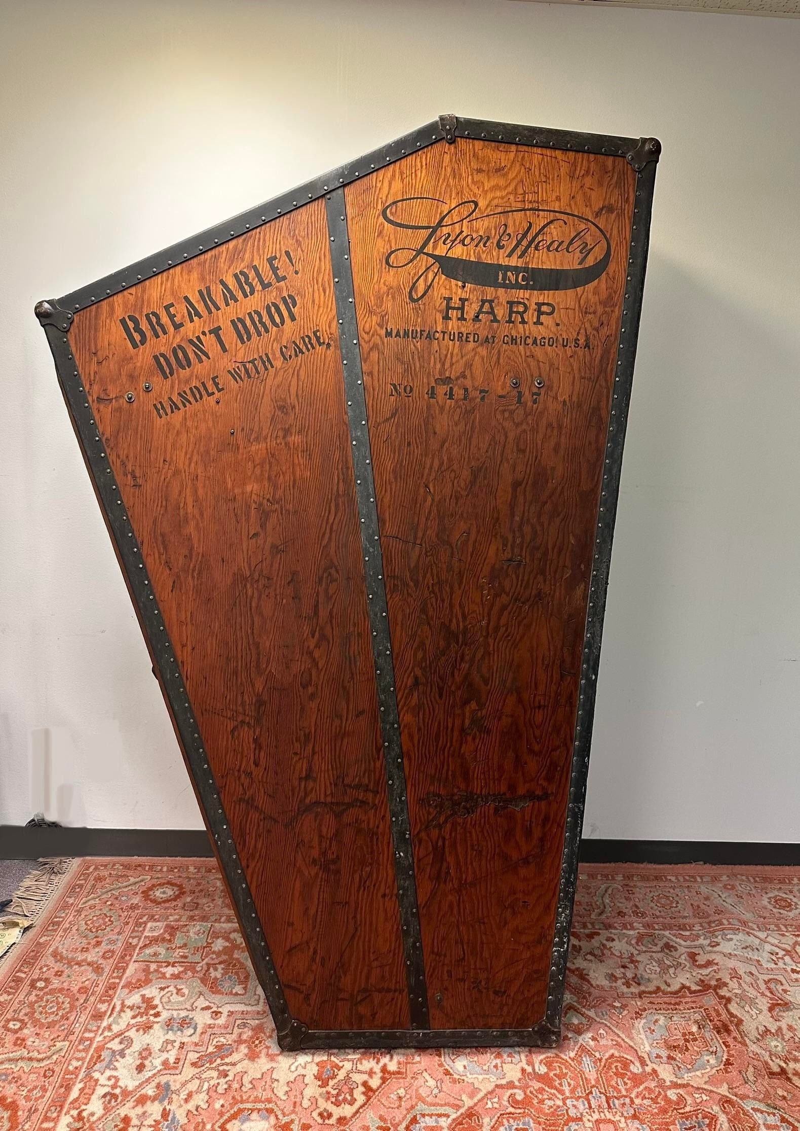 Antique Lyon and Healy Oak Harp Case - Etsy