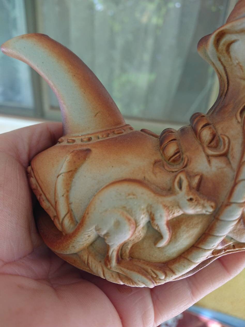 SWAGMAN POTTERY TEAPOT. Australiana, Australian Made Pottery Teapot ...