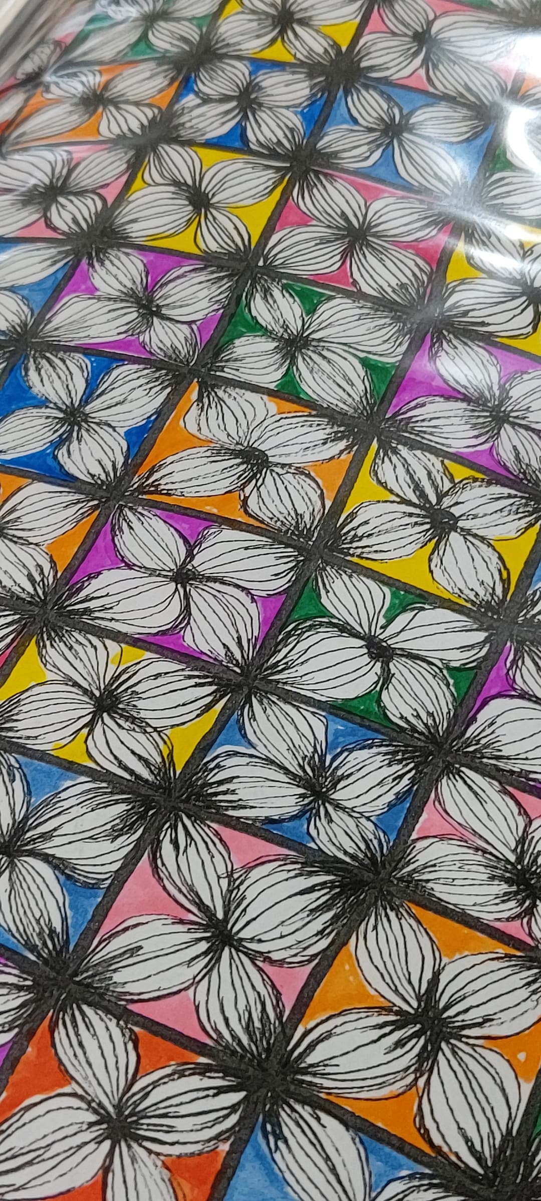 Original Handrawn Art by Sidfox. Floral Abstact Art, A3 Size on Paper ...