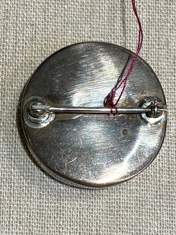 Antique Hand Painted Porcelain Disk or Button With Bu… - Gem