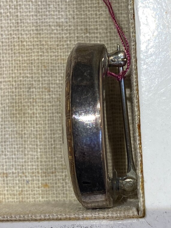 Antique Hand Painted Porcelain Disk or Button With Bu… - Gem