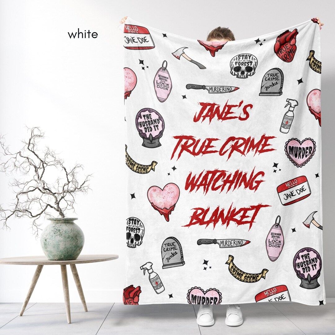 Personalized True Crime Blanket, True Crime Obsessed, True Crime ...