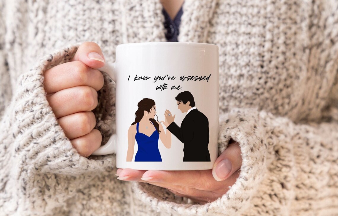 Damon and Elena Camping Mug, TVD Delena Mug, TVD Quote Mug, TVD Mug, I ...