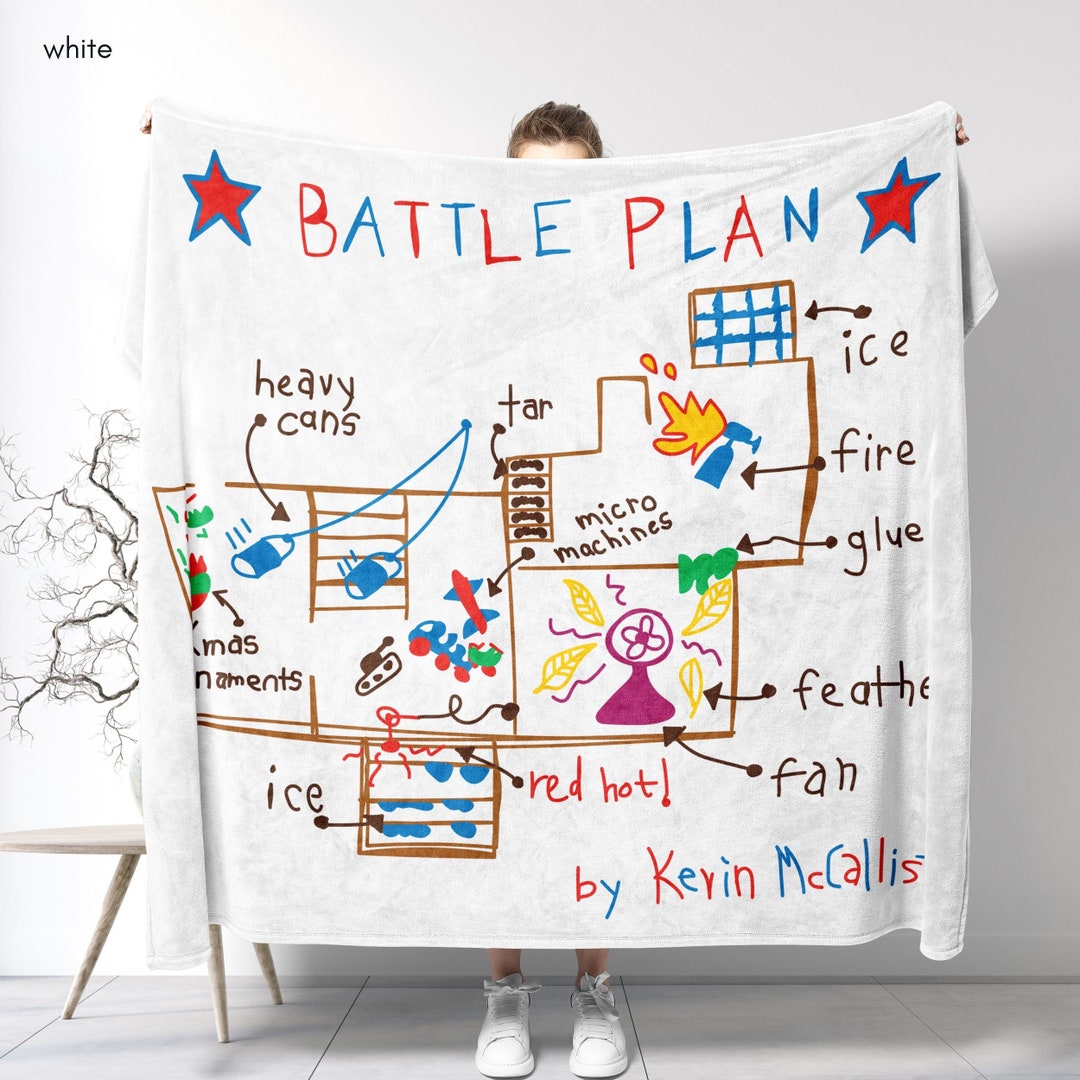 Home Alone Throw Blanket, Home Alone Battle Plan, Kevin Mccallister ...