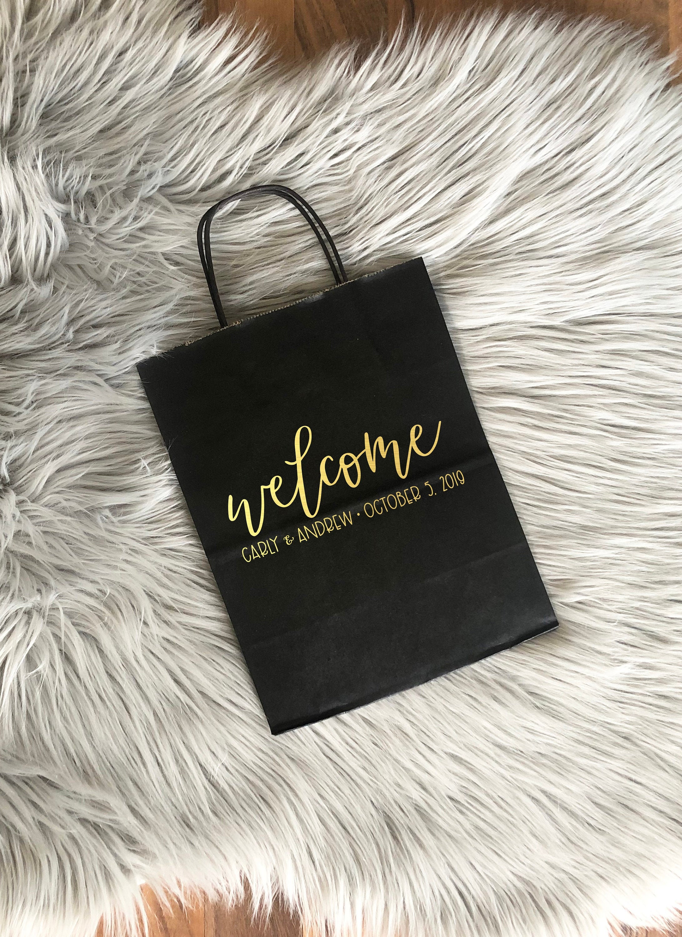 Wedding Welcome Kraft Paper Bag Personalized Welcome Bag - Etsy