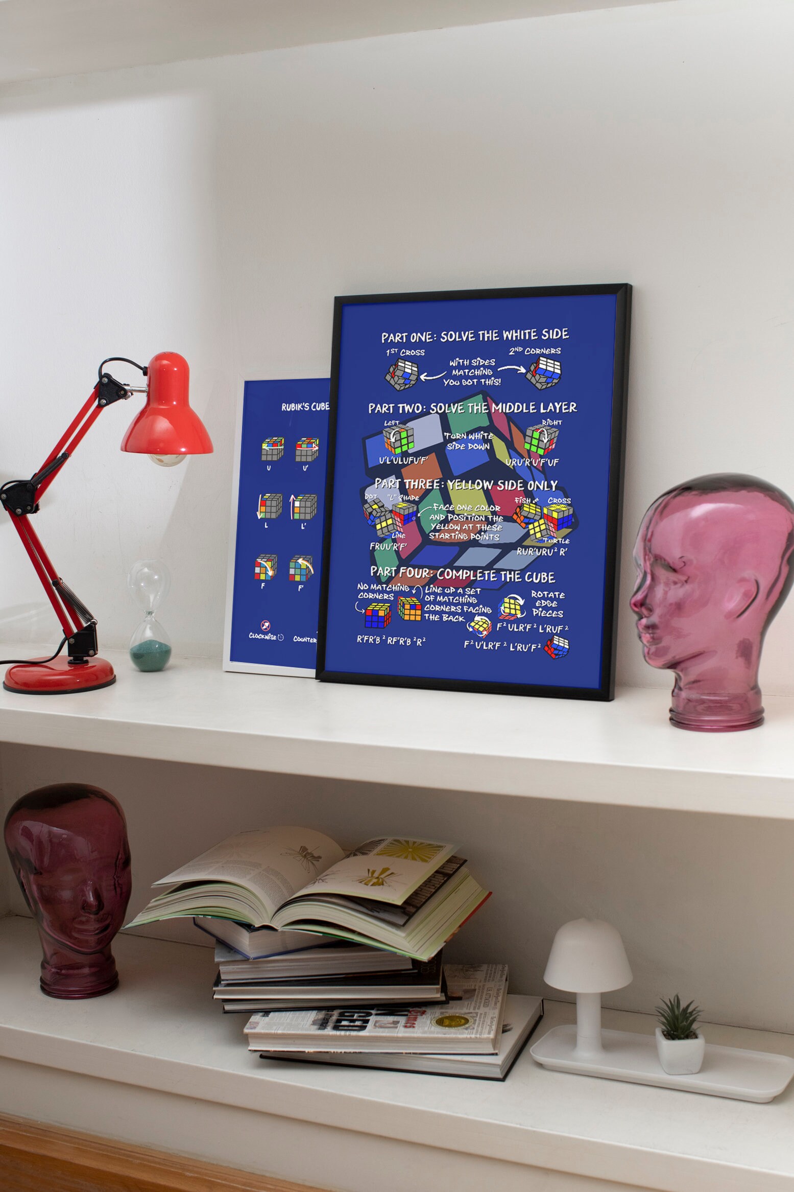 Solving a Rubik's Cube Wall Art - Beginner Method Notes - Digital ...