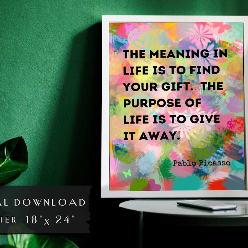 Meaning of Life Poster - Etsy