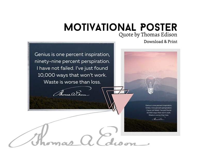 Motivational Wall Art for Encouragement, Inspirational Quote - Digital ...