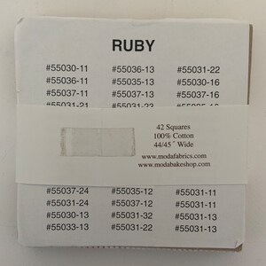 Ruby Charm Pack by Bonnie and Camille for Moda - Etsy