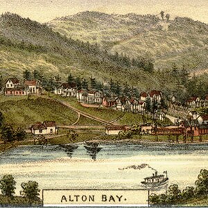 Alton & Alton Bay, New Hampshire in 1888 - Bird's Eye View Map, Aerial ...