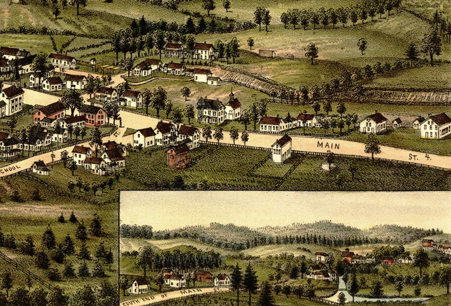 Alton & Alton Bay, New Hampshire in 1888 - Bird's Eye View Map, Aerial ...