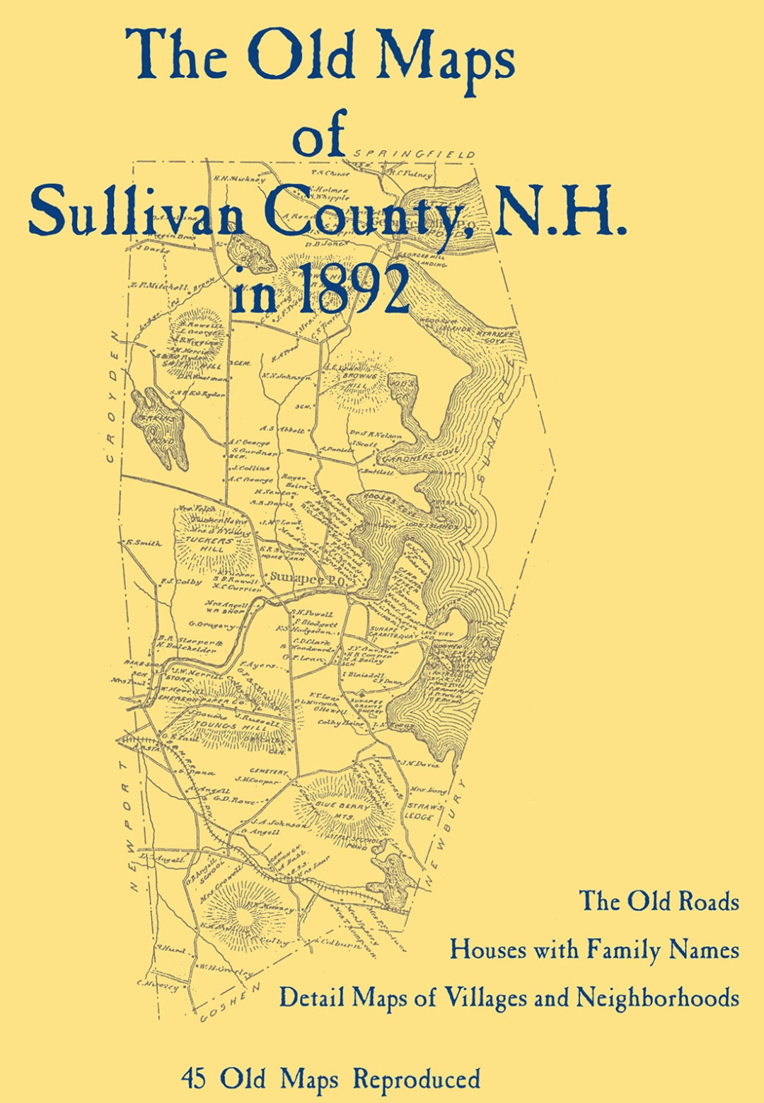 The Old Maps of Sullivan County, New Hampshire in 1892 - Etsy