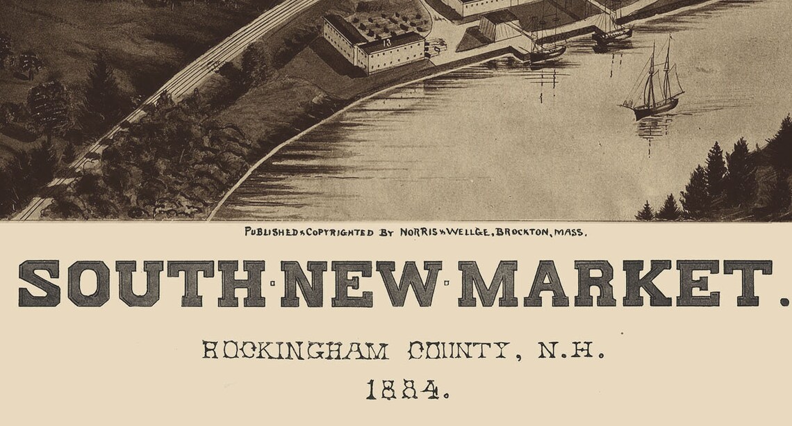 South New Market newfields, New Hampshire in 1884 Bird's Eye View ...