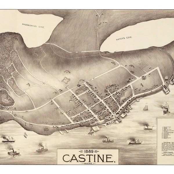 Antique Wall Map - Etsy