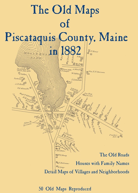 The Old Maps of Piscataquis County in 1882 - Etsy