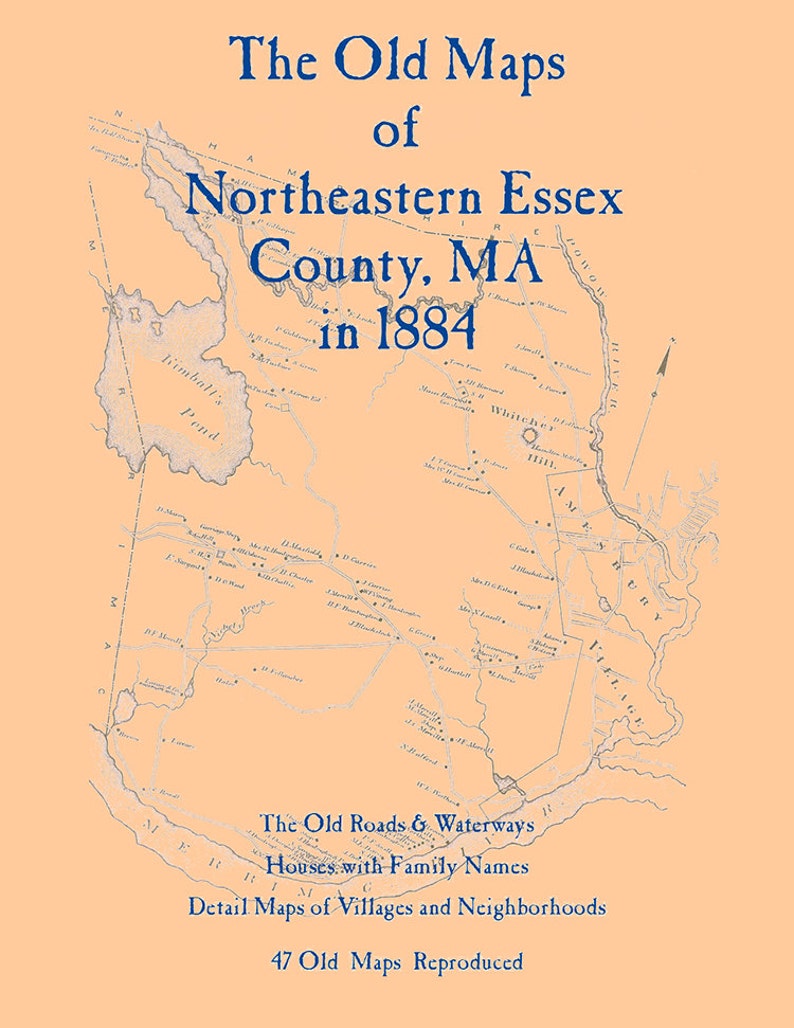 The Old Maps of Northeastern Essex County, Massachusetts in 1884 - Etsy