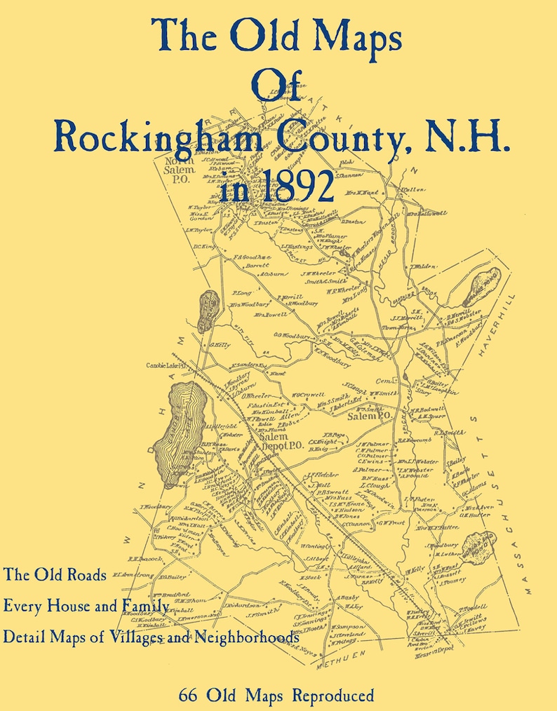 The Old Maps of Rockingham County, New Hampshire in 1892 - Etsy