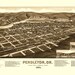 Pendleton, Oregon in 1884 - Bird's Eye View Map, Aerial Map, Panorama ...