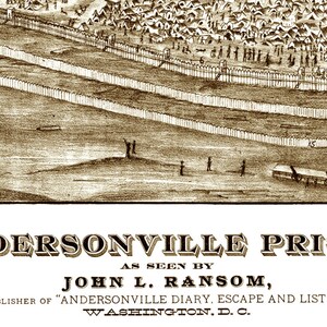 Andersonville Prison, Georgia - Created 1882 - Bird's Eye View, Aerial ...