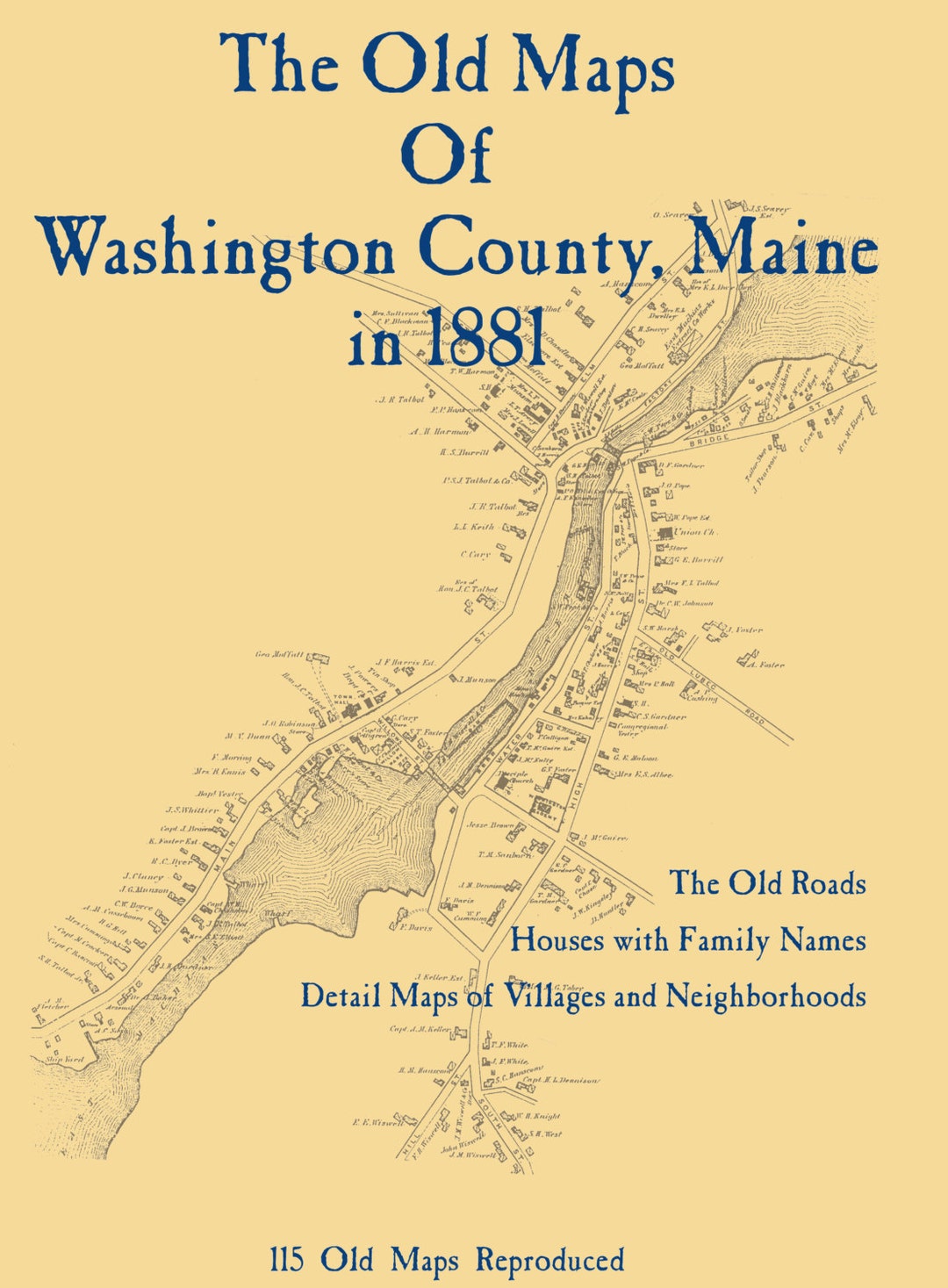 The Old Maps of Washington County, Maine in 1881 - Etsy