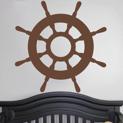 Wooden Ship Wheel Wall Decal Personalized Steering Wheel for - Etsy