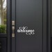 Welcome Front Door Vinyl Decal Sticker Foyer Wall Decal Entryroom ...
