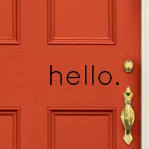 Hello Door Vinyl Decal Sticker W Free Shipping Kids Welcome - Etsy