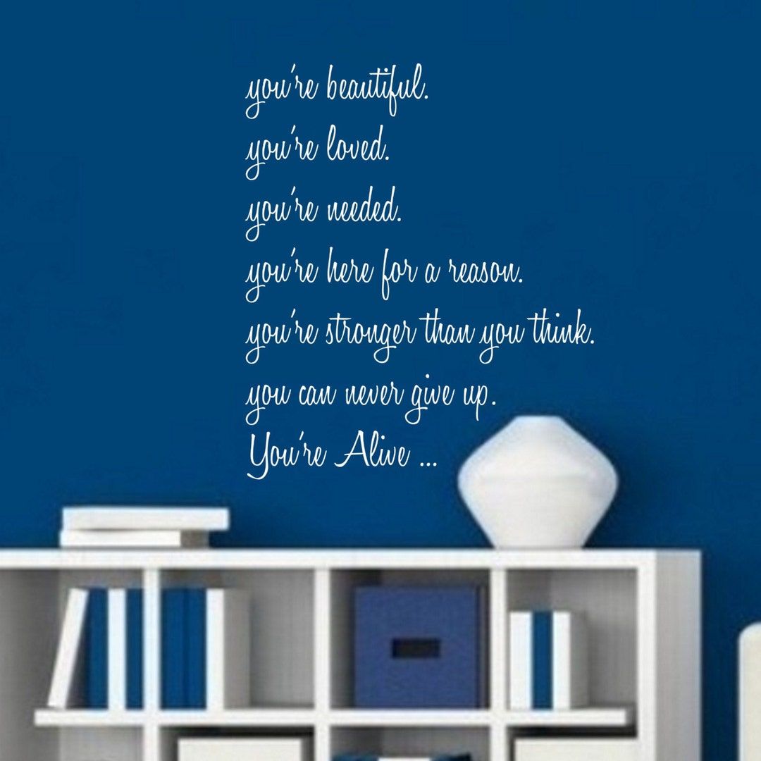 You're Alive Inspirational Decal Vinyl Wall Sticker - Etsy