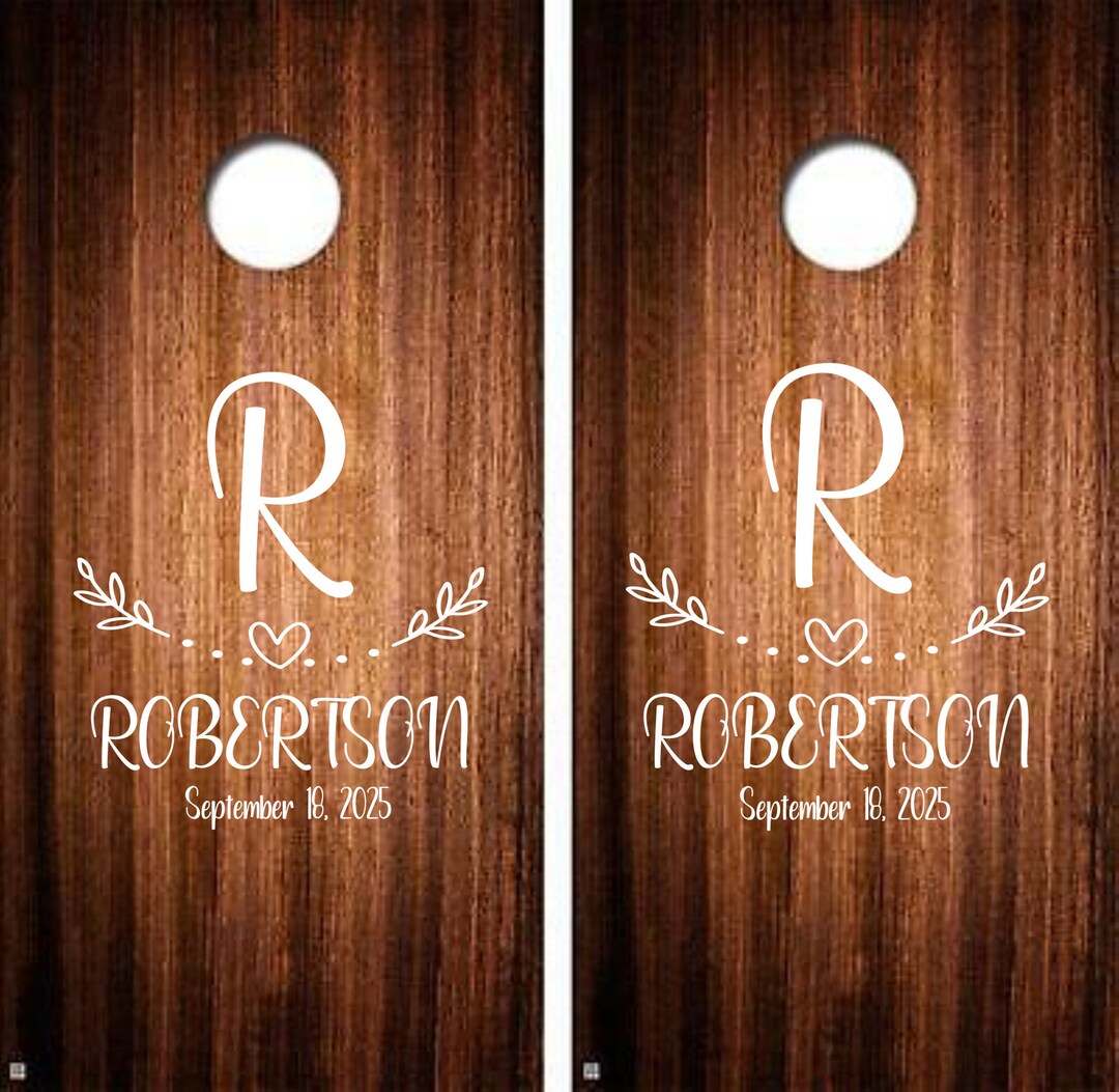 Custom Cornhole Decal Wedding Decals Set of 2 Vinyl Decals FREE ...