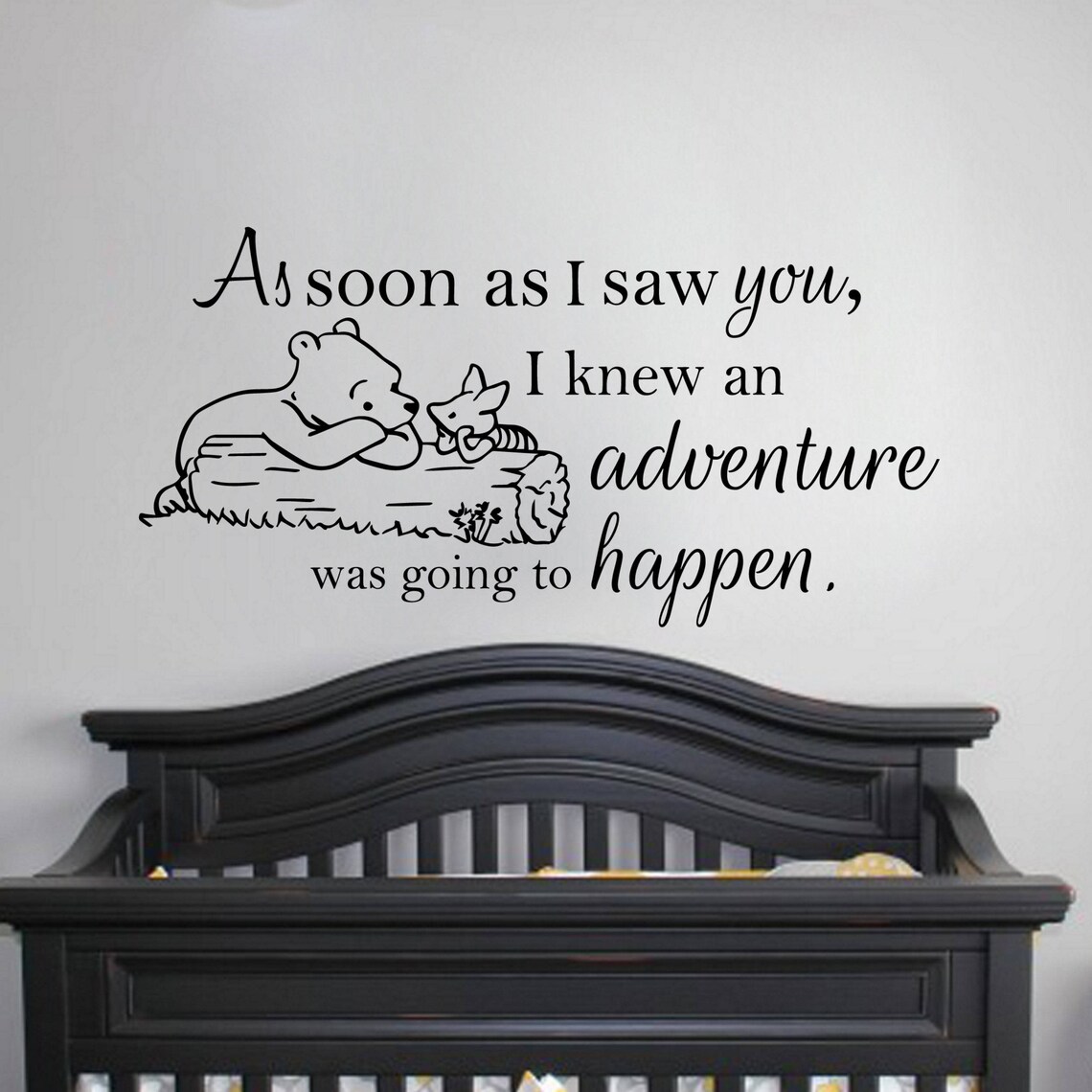 Winnie the Pooh Quote Decal Wall Vinyl Sticker as Soon as I | Etsy