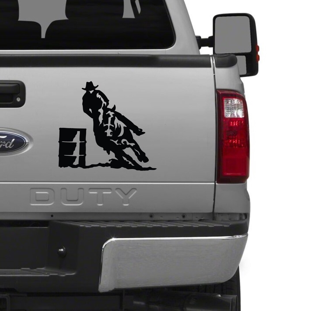 Barrel Racer Bumper Sticker for Trailer or Truck Horse Lover Decals ...