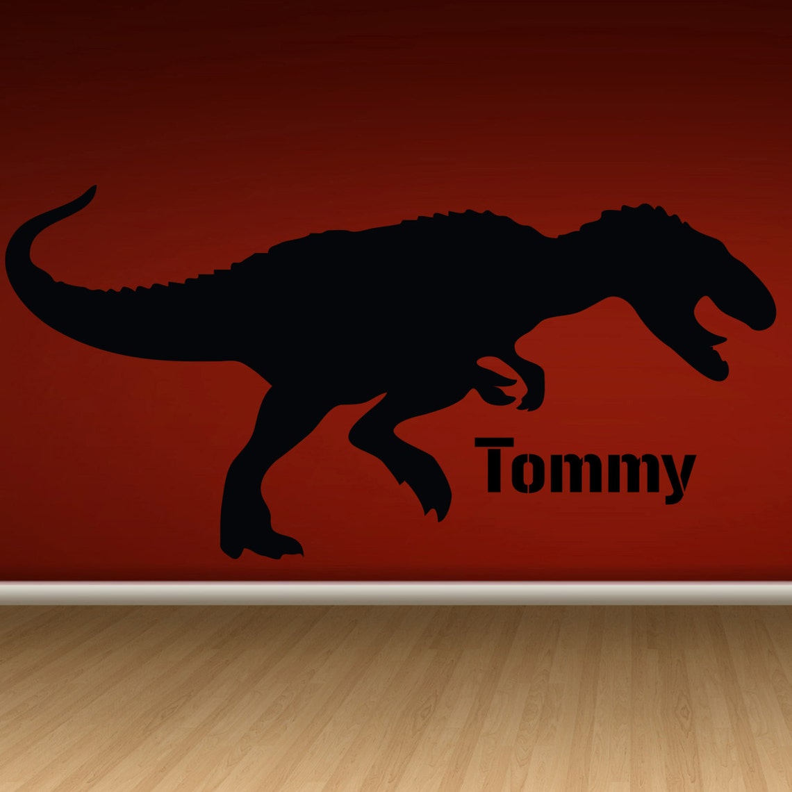 T Rex Monogram Decal Wall Vinyl Sticker Personalized Kids - Etsy