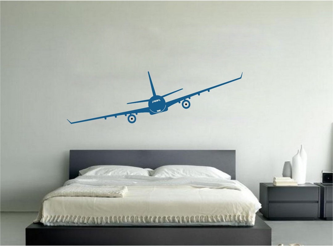 Windowed Airplane Decal Wall Vinyl Sticker Family Kids Room Mural ...