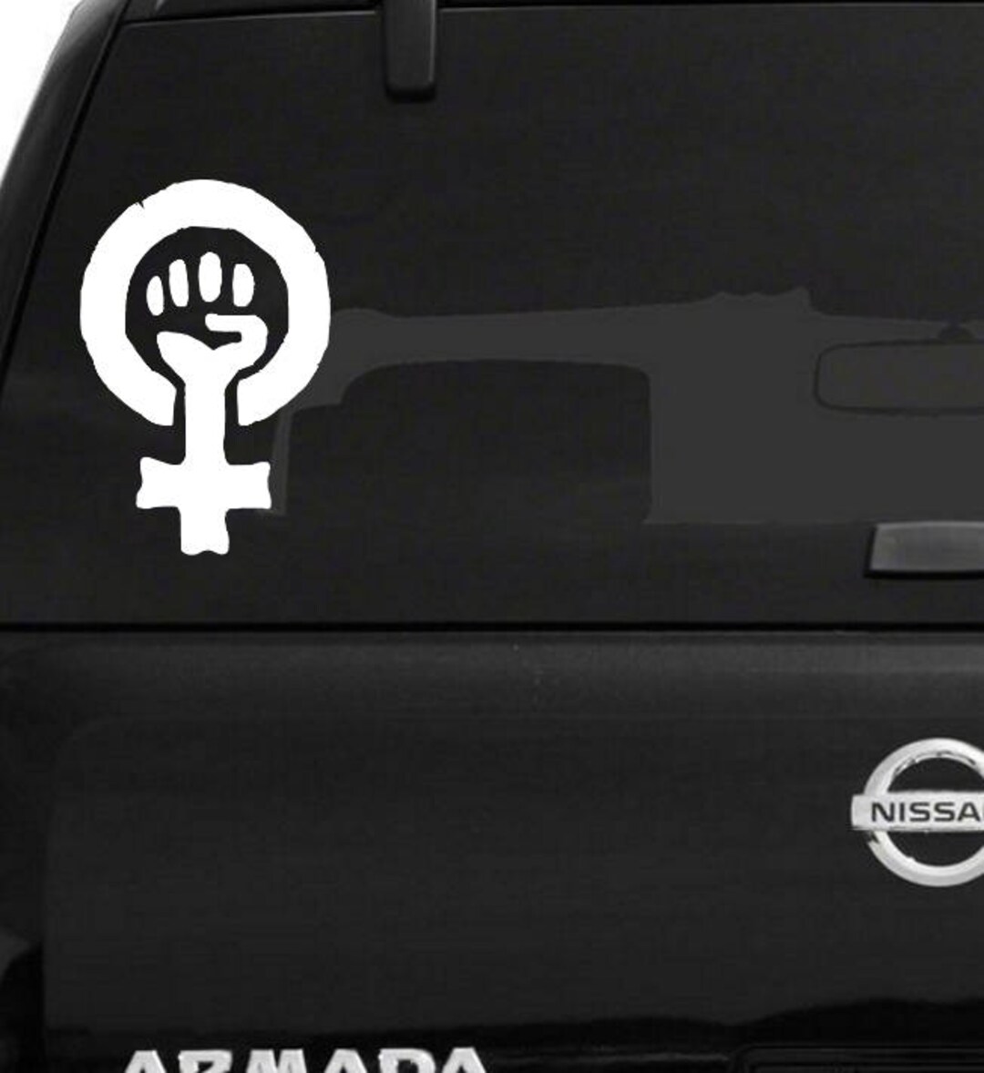 Feminist Fist Bumper Sticker Fem Fist Computer Decal Equal Rights ...