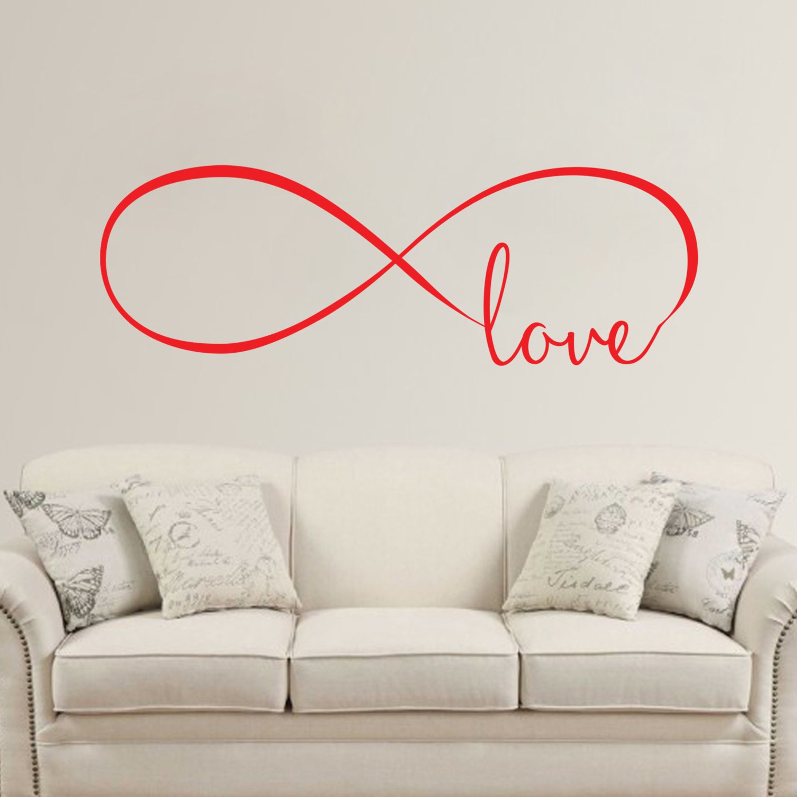 Infinity Love Decal Wall Vinyl FREE SHIPPING Sticker Family - Etsy
