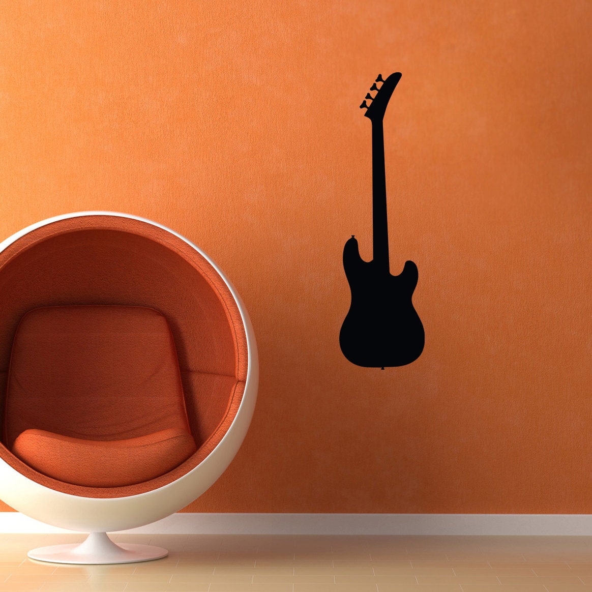 Electric Guitar Decal - Wall Vinyl Sticker Family Kids Room Mural Rock ...