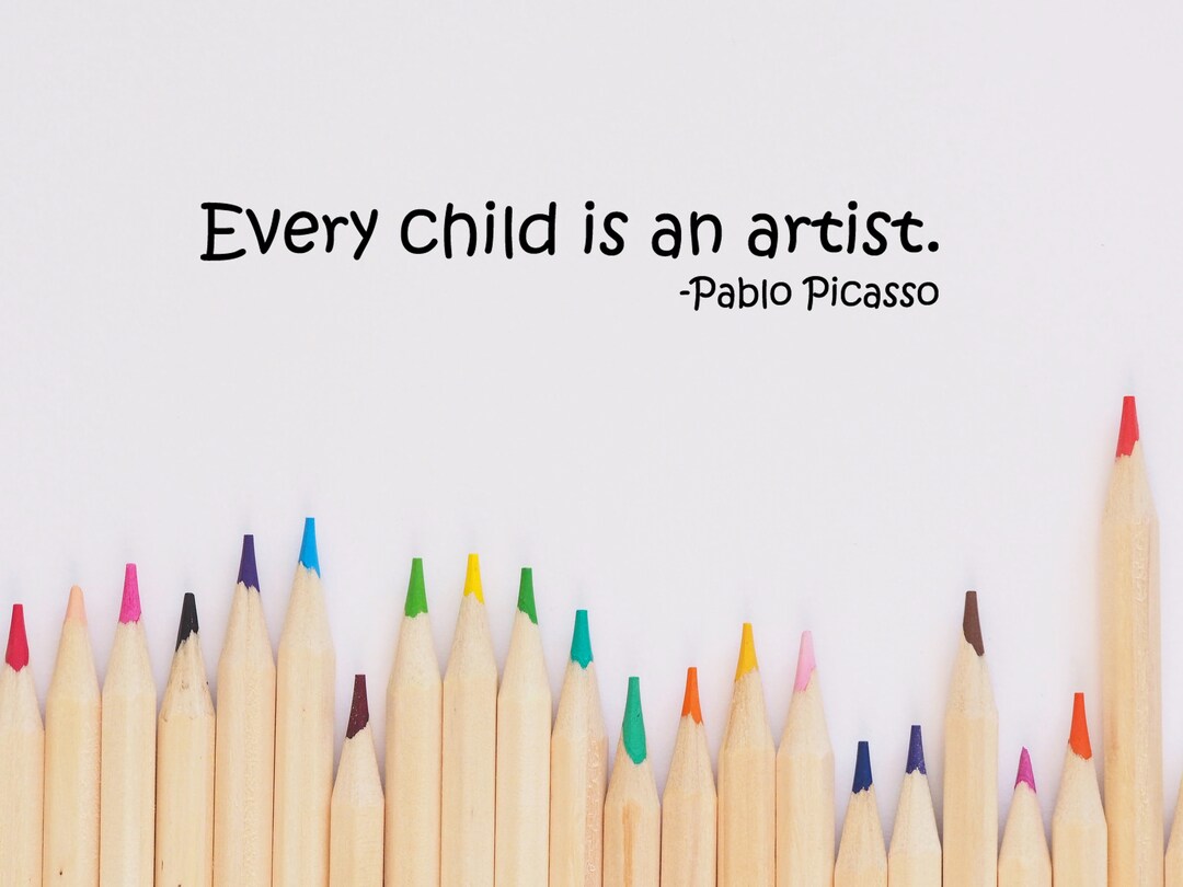 Every Child is an Artist Decal Wall Vinyl Sticker Kids Room Classroom ...
